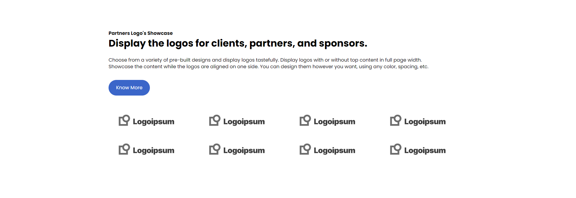 Partners Logo Showcase Documentation